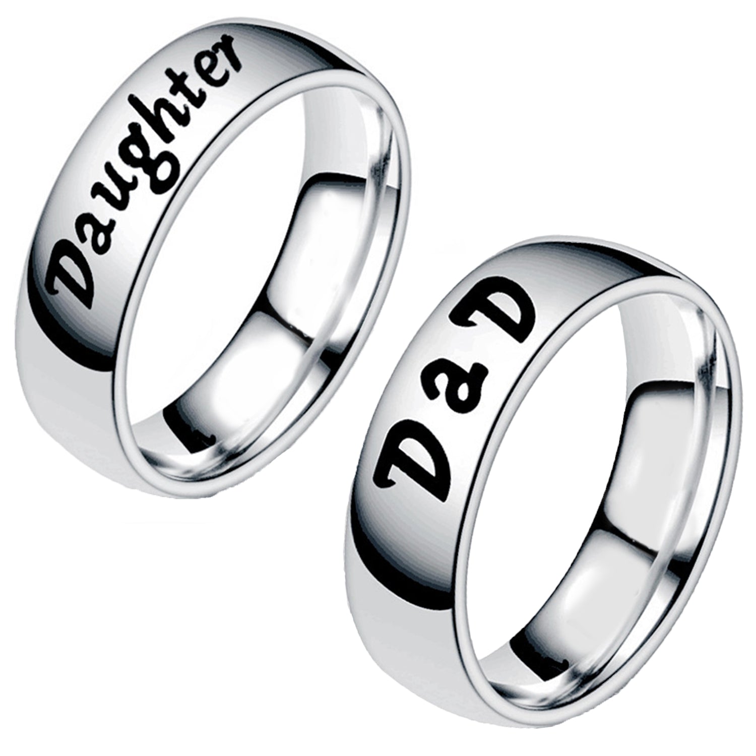 Dad and daughter rings store